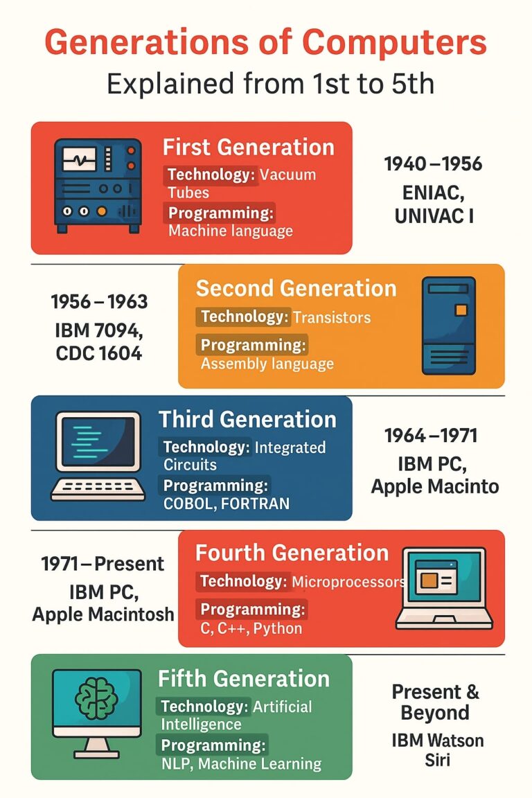 Generations of Computers: From 1st to 5th Generation